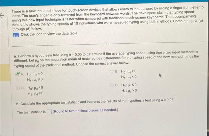 Solved There is a new input technique for touch-screen | Chegg.com