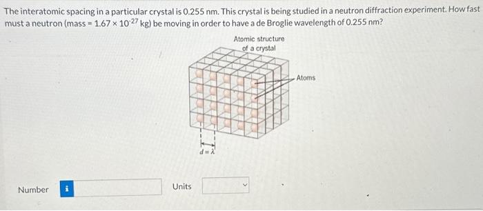 Solved The interatomic spacing in a particular crystal is | Chegg.com