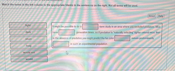 Solved Match the terms in the left column to the appropriate | Chegg.com