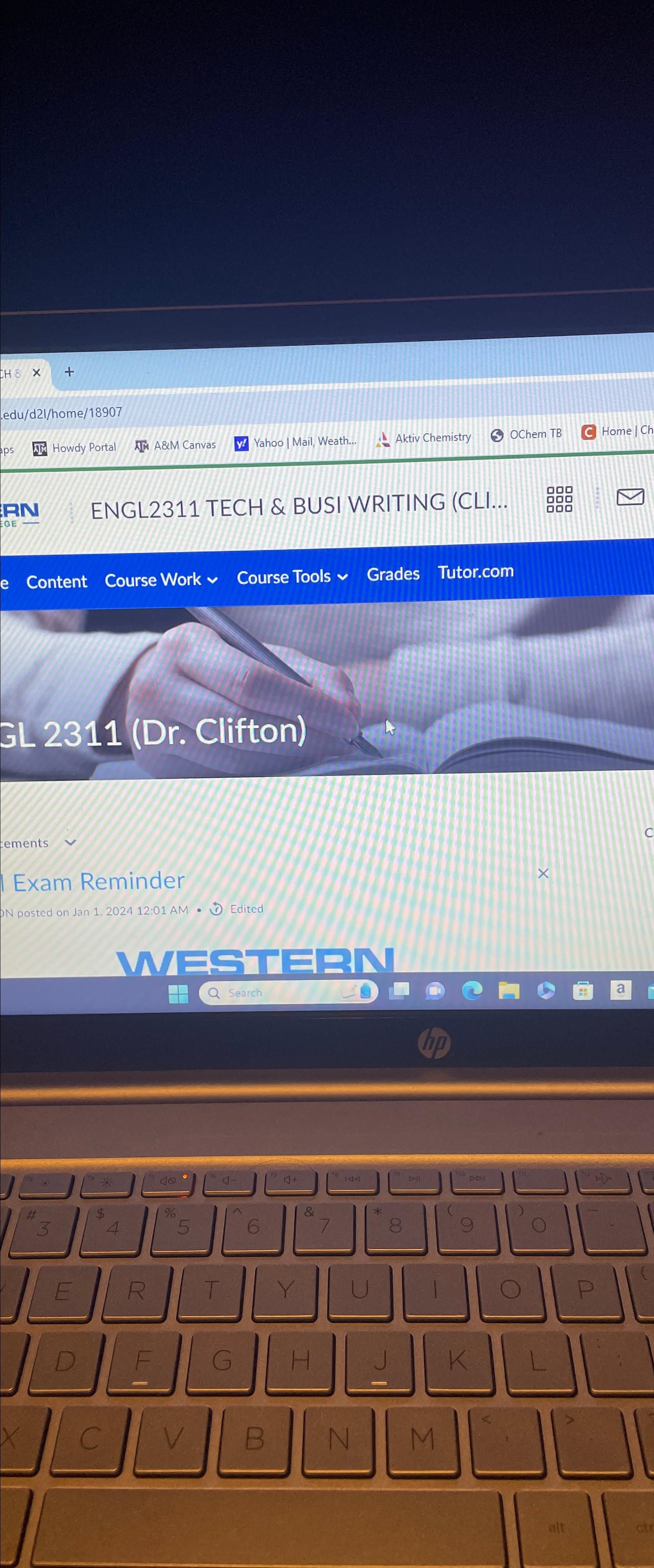 Solved ENGL2311 ﻿TECH & BUSI WRITING (CLI...Content Course | Chegg.com