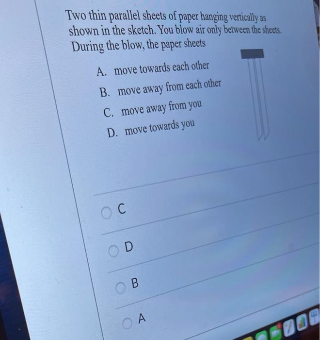 Solved Two thin parallel sheets of paper hanging vertically | Chegg.com