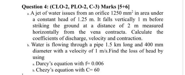 Solved Question 4: (CLO-2, PLO-2, C-3) Marks [5+6] a. A jet | Chegg.com