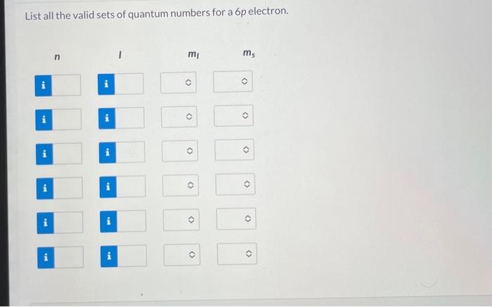 Solved How many possible sets of quantum number values are | Chegg.com