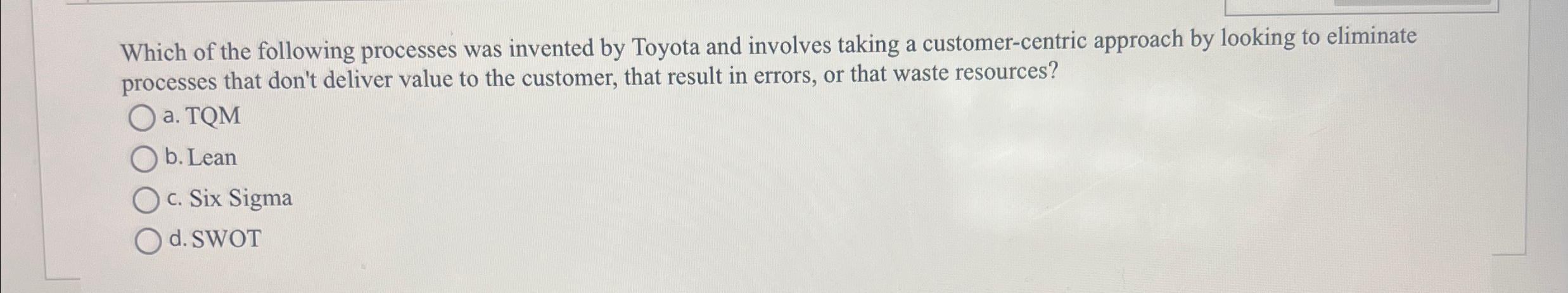 Solved Which of the following processes was invented by | Chegg.com