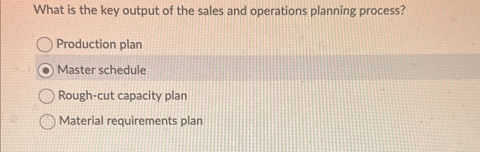 Solved What is the key output of the sales and operations | Chegg.com