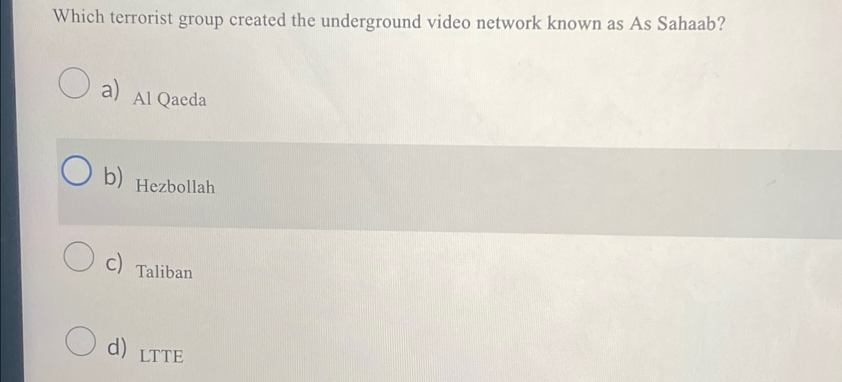 Solved Which terrorist group created the underground video | Chegg.com