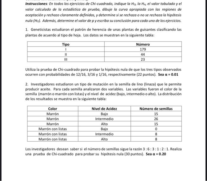 Solved Instrucciones: En todos los ejercicios de | Chegg.com