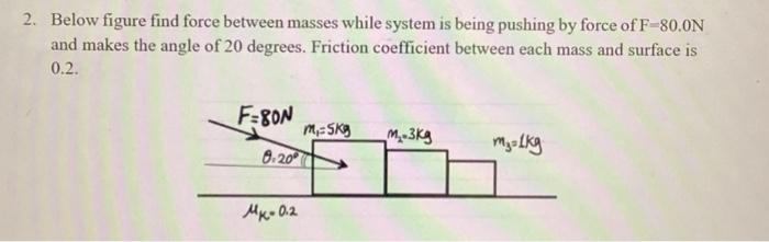 Solved 2. Below figure find force between masses while | Chegg.com