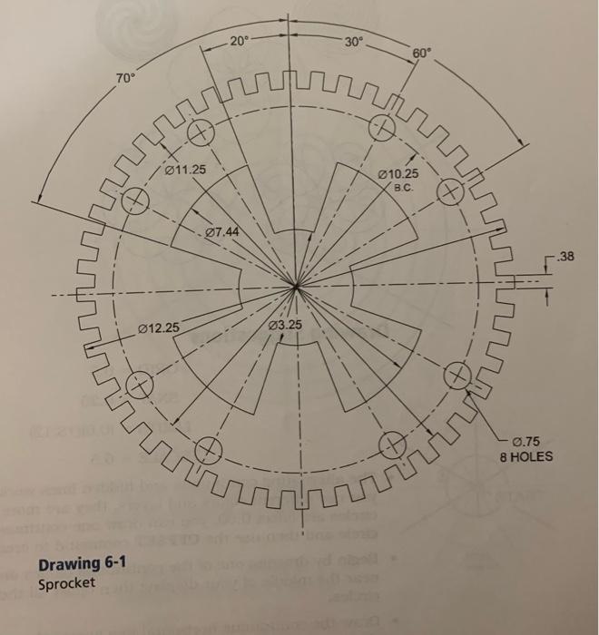 Solved 1. Complete drawing 6-1, use the Border-A drawing | Chegg.com