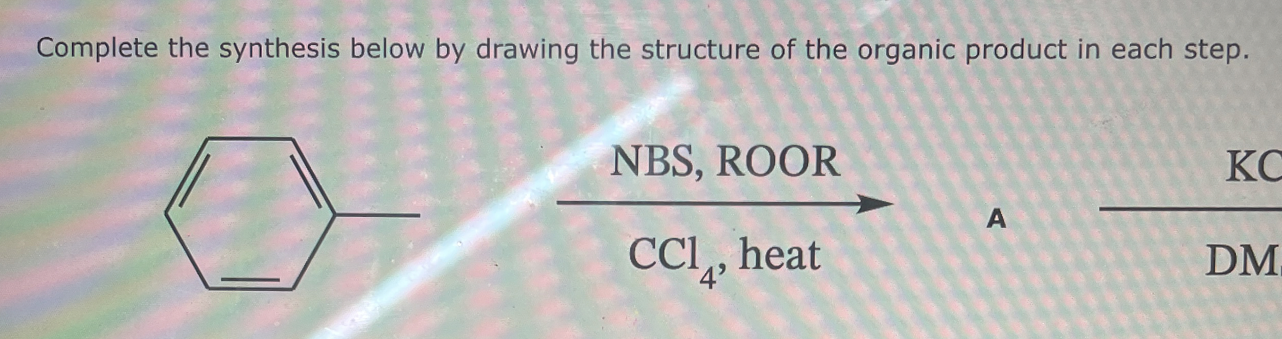 Solved Complete the synthesis below by drawing the structure | Chegg.com