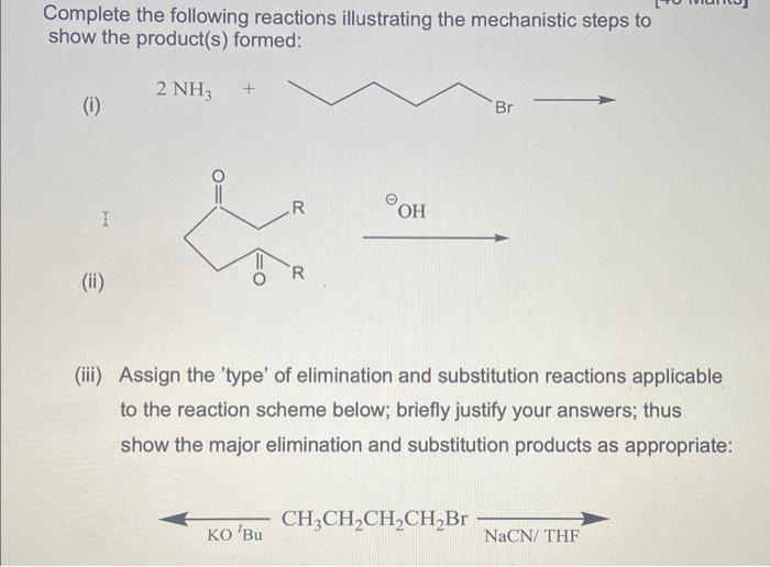 Solved Complete the following reactions illustrating the | Chegg.com