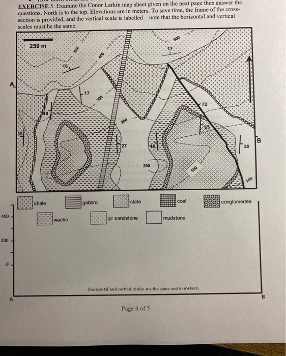 Solved EXERCISE 5: Examine the Conor Larkin map sheet given | Chegg.com