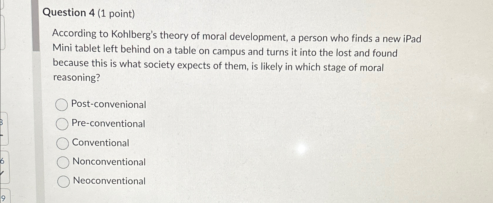 Solved An observational learningQuestion 4 (1 | Chegg.com