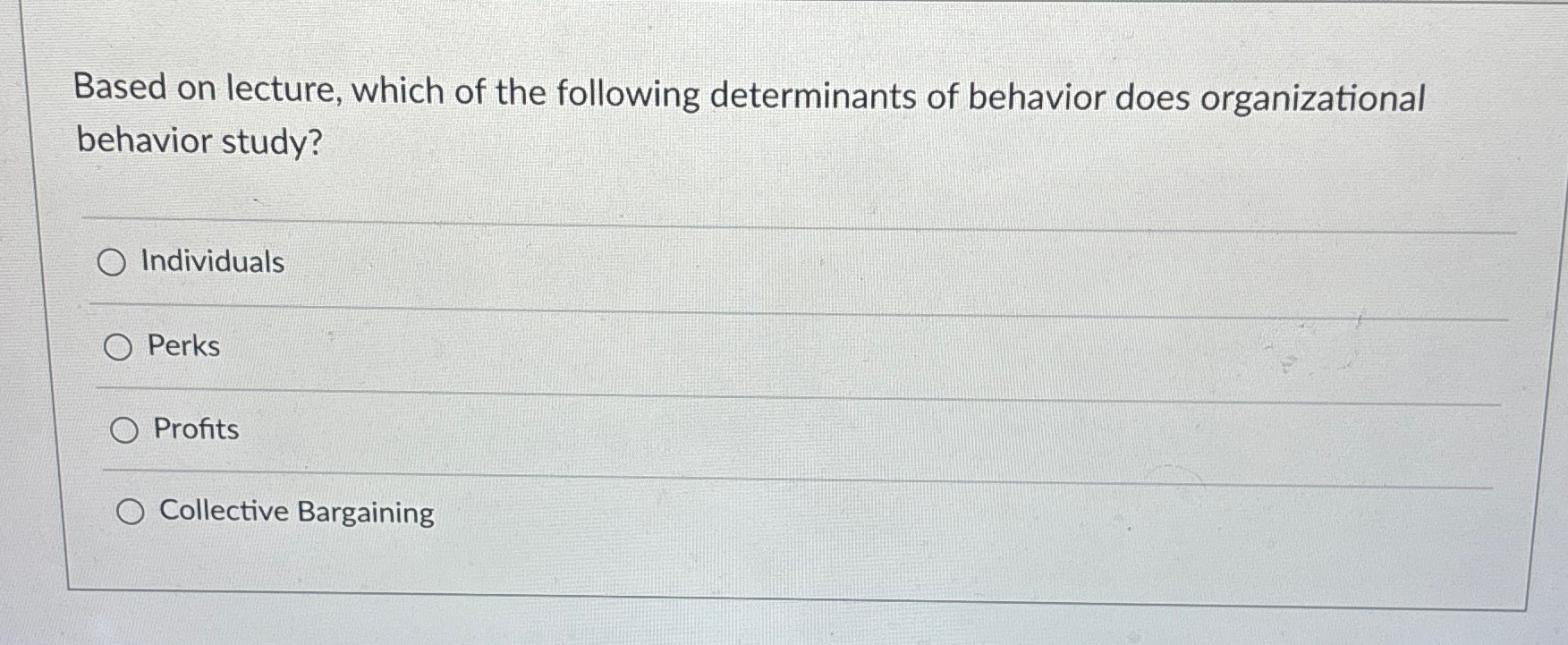 Solved Based on lecture, which of the following determinants | Chegg.com