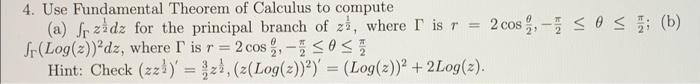 Solved 4. Use Fundamental Theorem of Calculus to compute (a) | Chegg.com