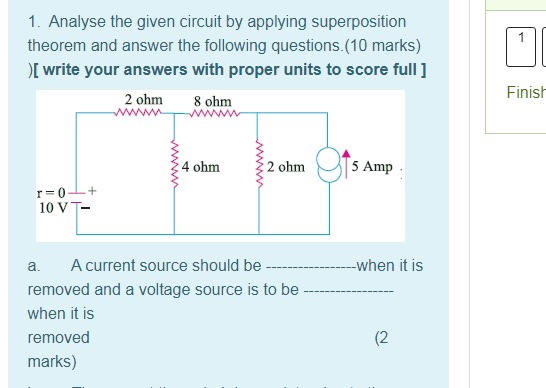 Solved 1 1. Analyse the given circuit by applying | Chegg.com
