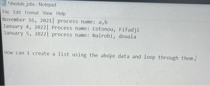 Solved *shedule_jobs - Notepad File Edit Format View Help | Chegg.com