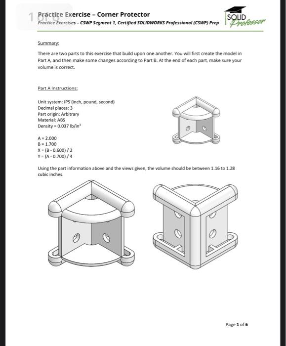 1 Practice Exercise - Corner Protector SOLID Practice | Chegg.com