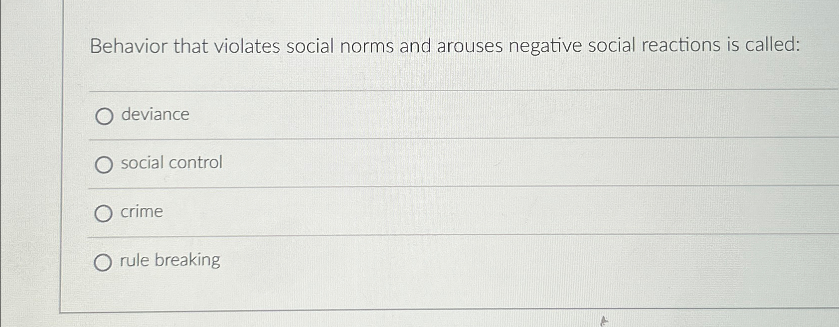 Solved Behavior that violates social norms and arouses | Chegg.com