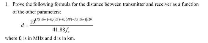 Solved 1. Prove the following formula for the distance | Chegg.com