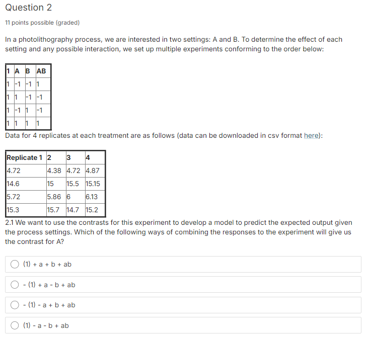 Solved Question 211 ﻿points possible (graded)In ﻿a | Chegg.com