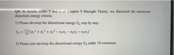 Solved Q4: In lecture slides 5 and 6 of Chapter 9 Strength | Chegg.com