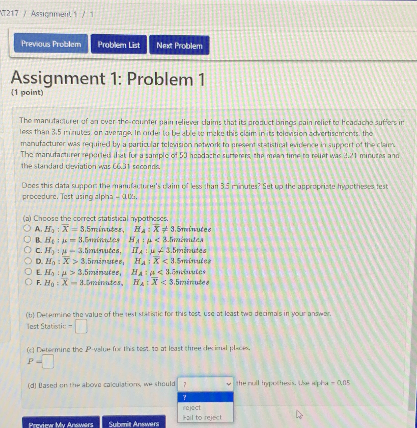 Solved At217 ﻿assignment 1 1assignment 1 Problem 1 1