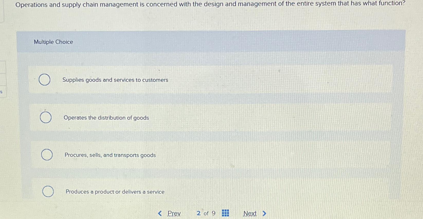 Solved Operations and supply chain management is concerned | Chegg.com