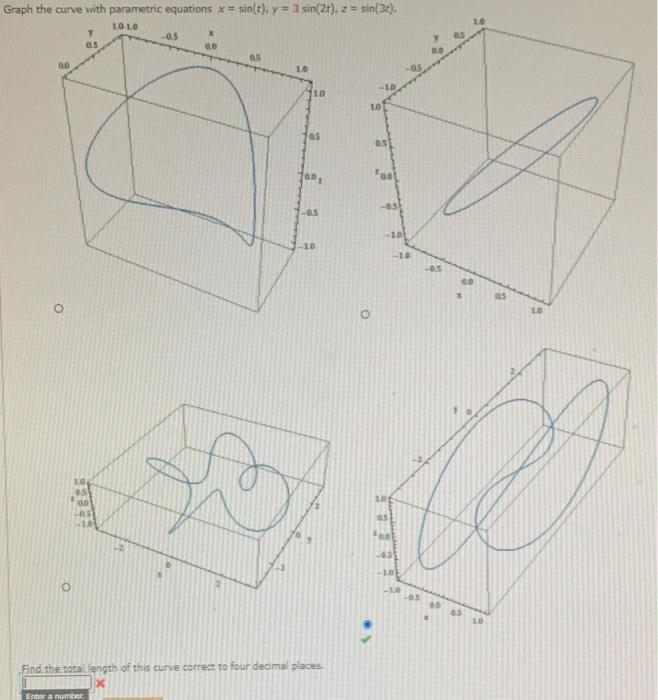 Solved Graph the curve with parametric equations x = sin(t): | Chegg.com