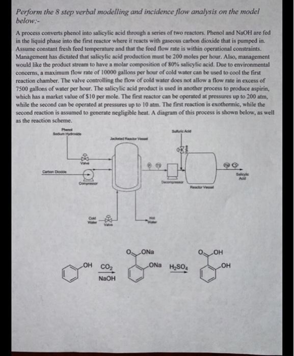 Perform the 8 step verbal modelling and incidence | Chegg.com