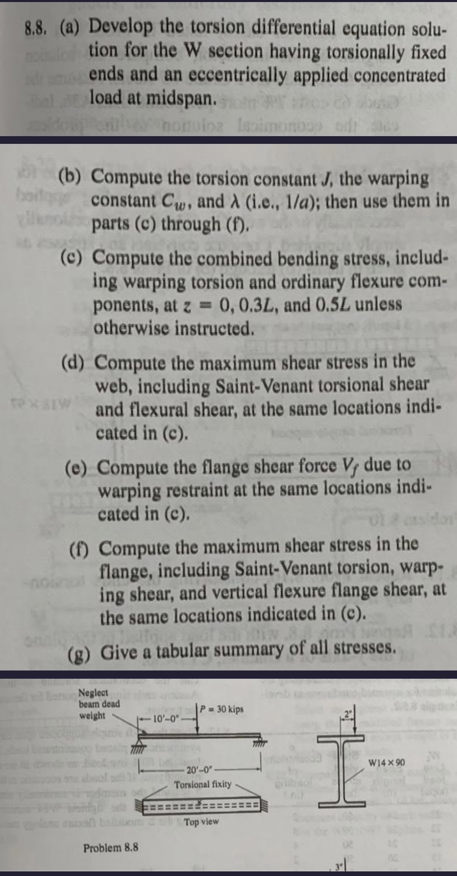 Solved 8.8. (a) ﻿Develop the torsion differential equation | Chegg.com