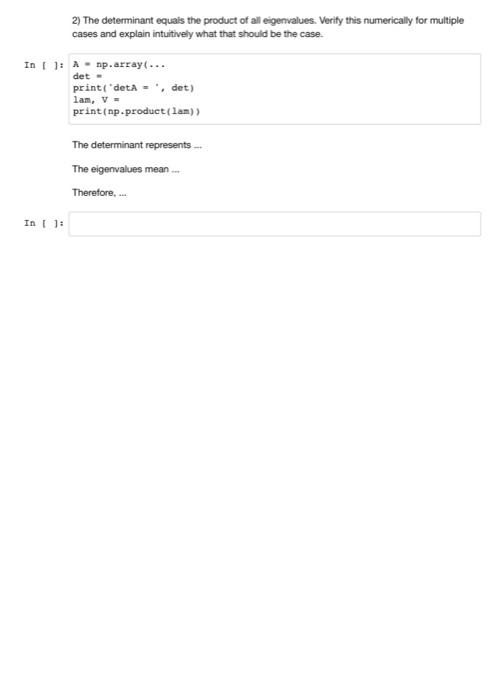 Solved 2 The Determinant Equals The Product Of All