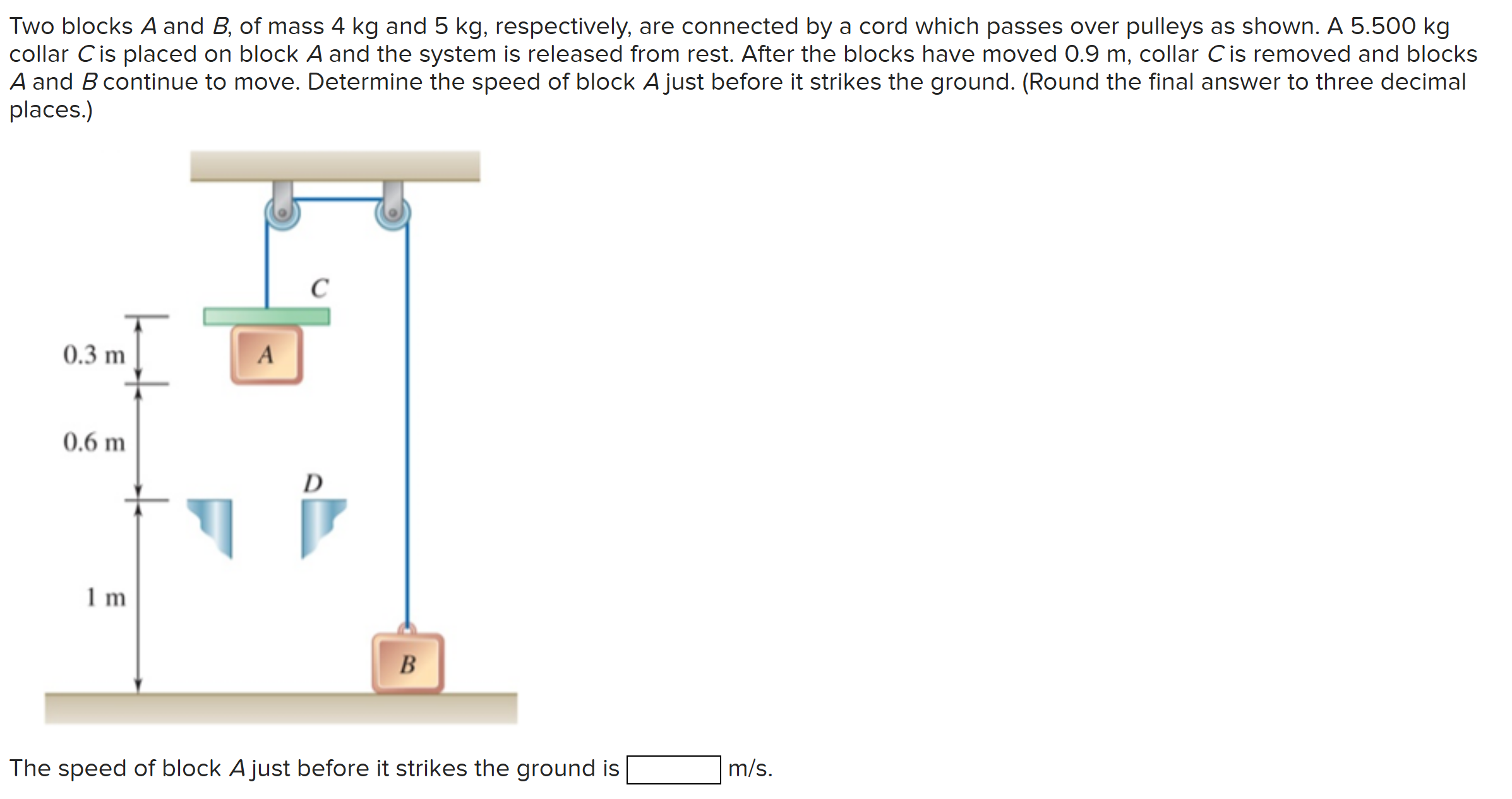 Solved Two blocks A and B, ﻿of mass 4 ﻿kg and 5 ﻿kg , | Chegg.com