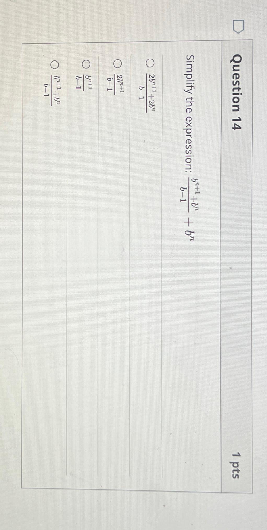 Solved Question 141 ﻿ptsSimplify the expression: | Chegg.com