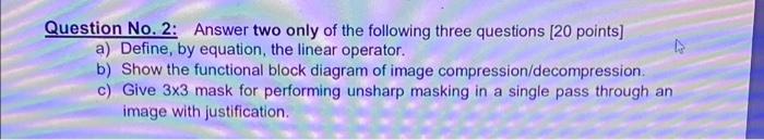 Solved a) Define, by equation, the linear operator. b) Show | Chegg.com