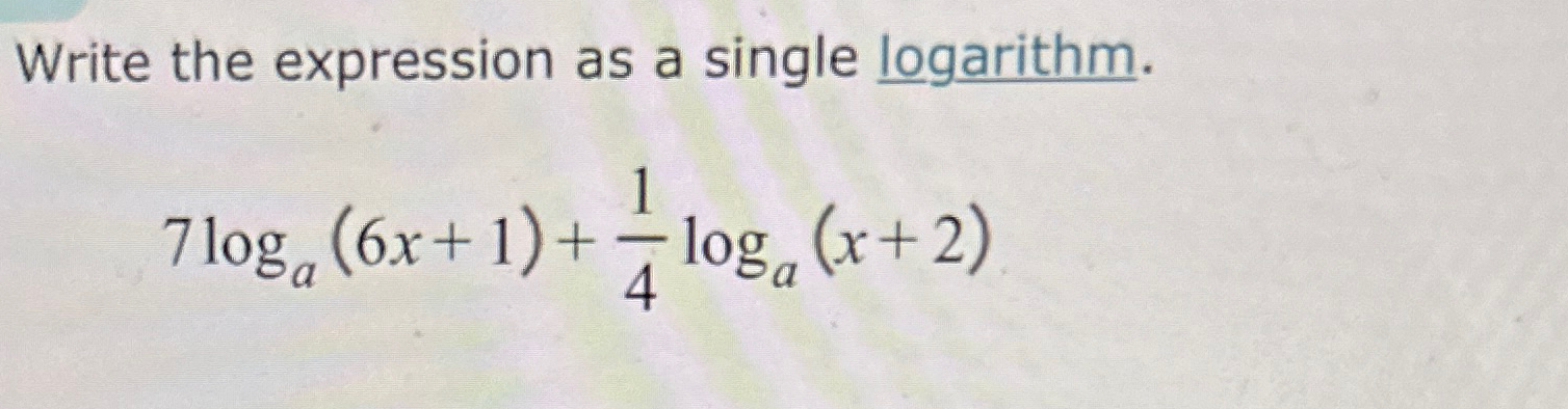 Solved Write the expression as a single | Chegg.com