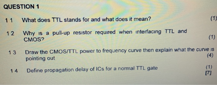 Solved QUESTION 1 11 What does TTL stands for and what does | Chegg.com