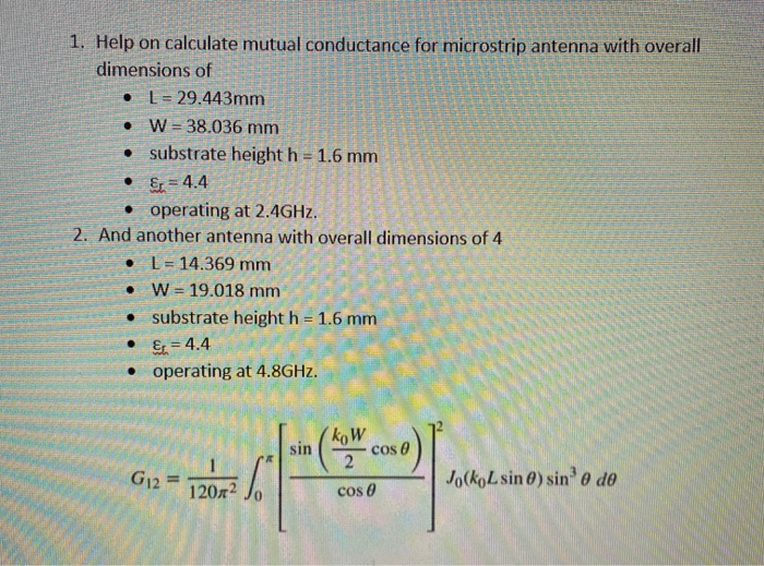 1. Help on calculate mutual conductance for | Chegg.com