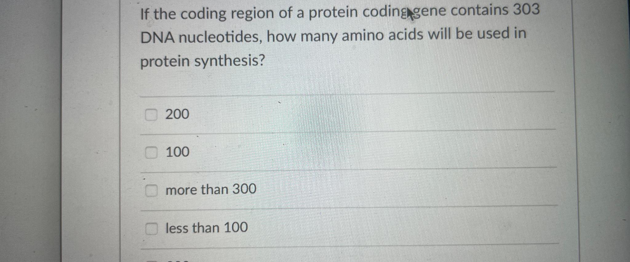 Solved If the coding region of a protein coding gene | Chegg.com