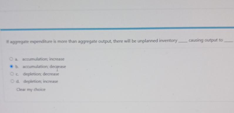Solved If aggregate expenditure is more than aggregate | Chegg.com