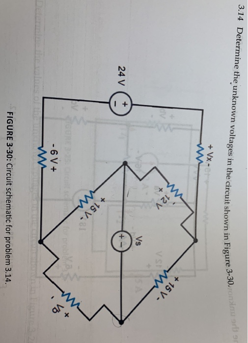 Solved .14 Determine the unknown voltages in the circuit | Chegg.com