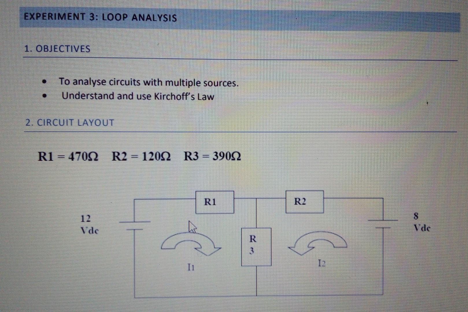 Solved 1. write the relevant loop equation according to the | Chegg.com