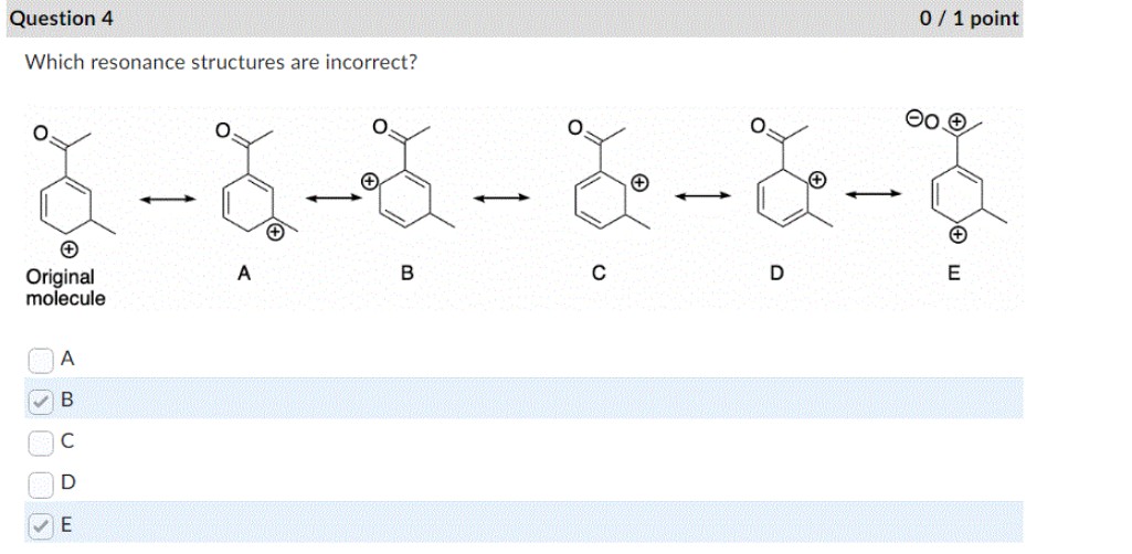 Solved Question 401 pointWhich resonance structures are | Chegg.com Solved Question 401 pointWhich resonance structures are | Chegg.com