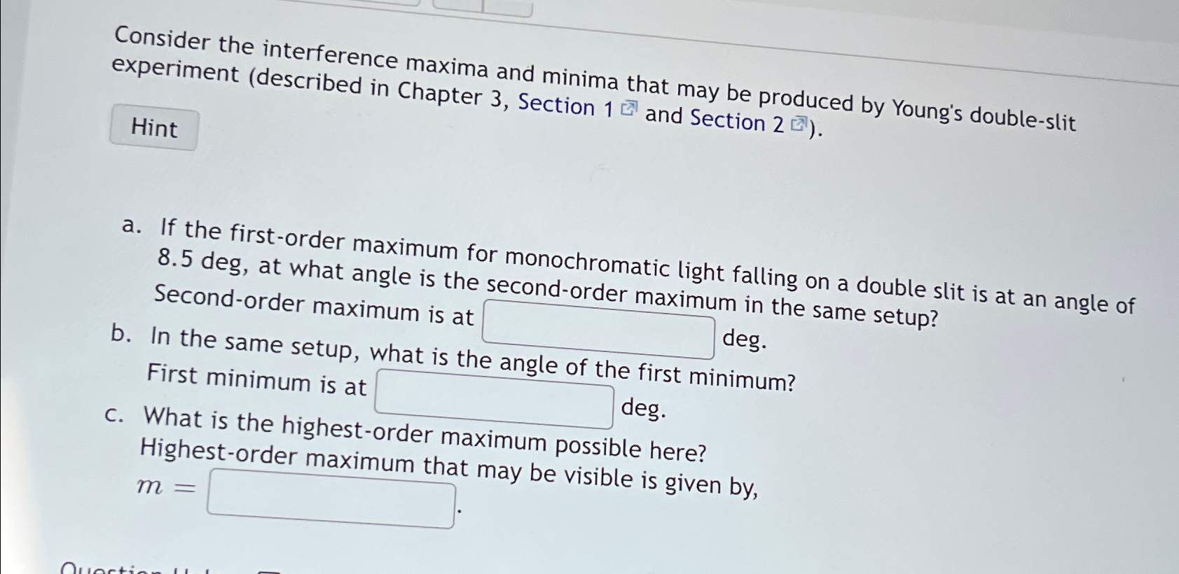 Solved Consider the interference maxima and minima that may | Chegg.com