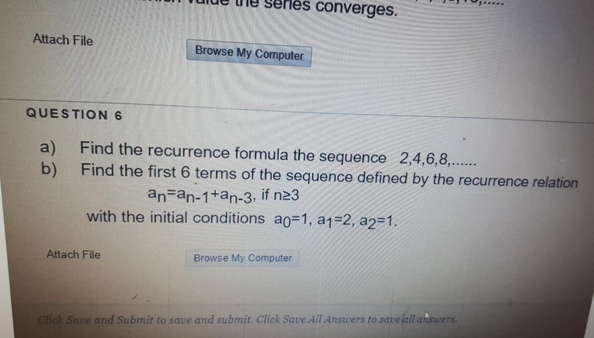 Solved selles converges. Attach File Browse My Computer | Chegg.com