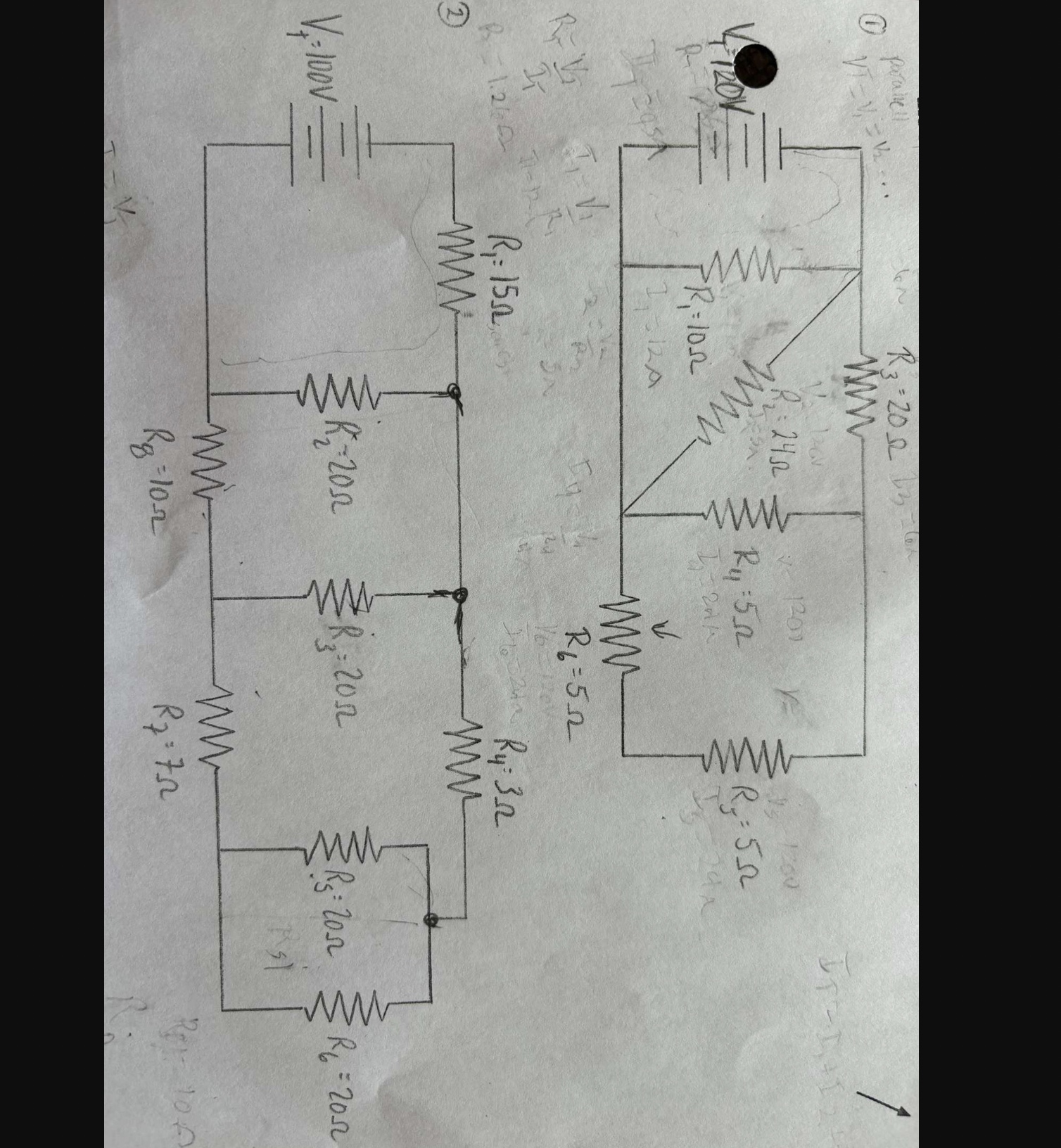 [Solved]: Find the total resistance, current and voltage f