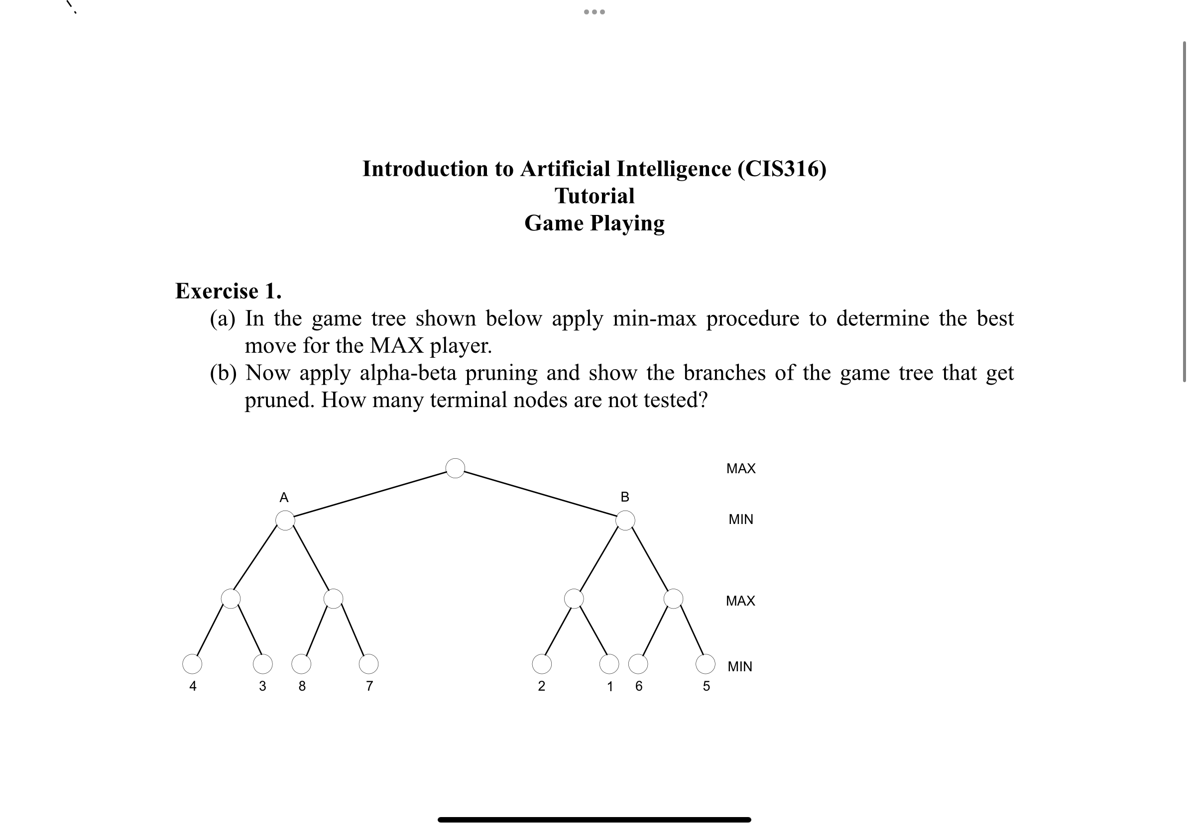 Solved Introduction to Artificial Intelligence | Chegg.com