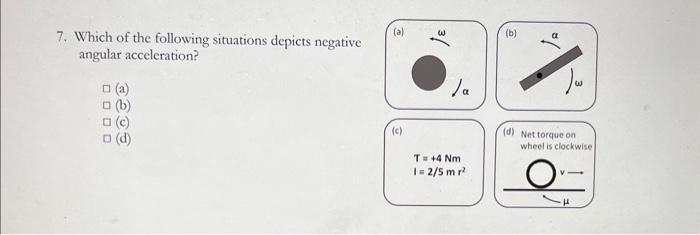 Solved 7 Which Of The Following Situations Depicts Negative 
