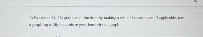 Solved In Exercises 11-18, graph each function by making a | Chegg.com