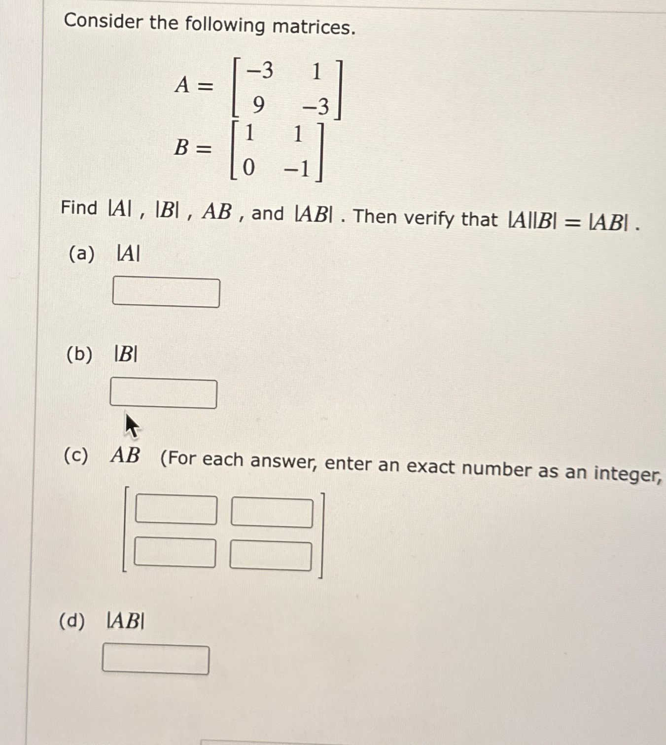 Solved Consider the following | Chegg.com